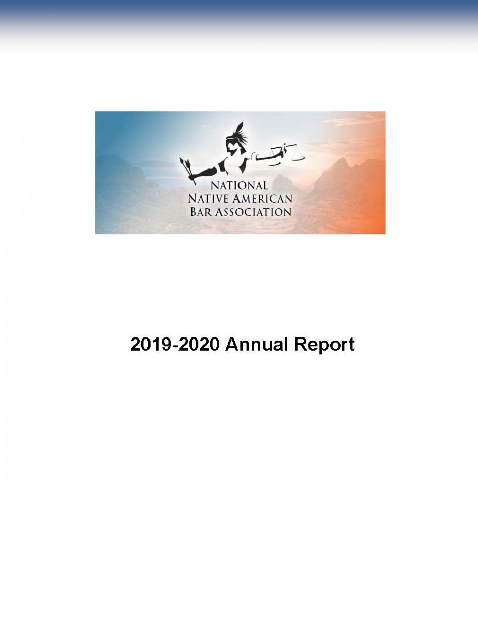 Cover- 2020 NNABA Annual Report – National Native American Bar Association